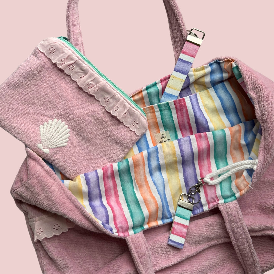RESPUN BUNDLE: Terry Cloth Beach Tote & Accessories – ReSpun by Chessie